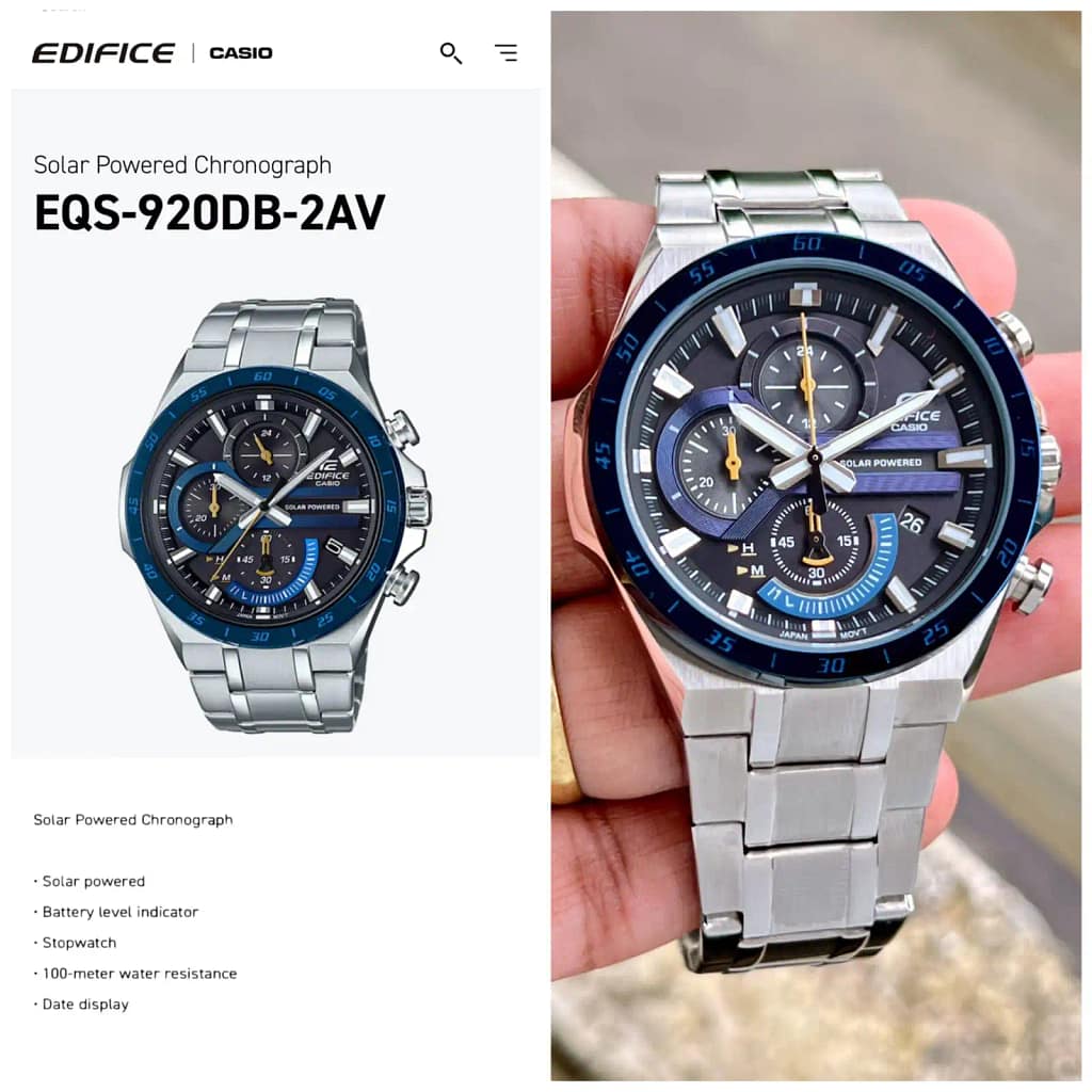 Casio Edifice Chronograph Men's Watch - EFS-S520CDB-1BUEF(EX475) - Rigil Clothing